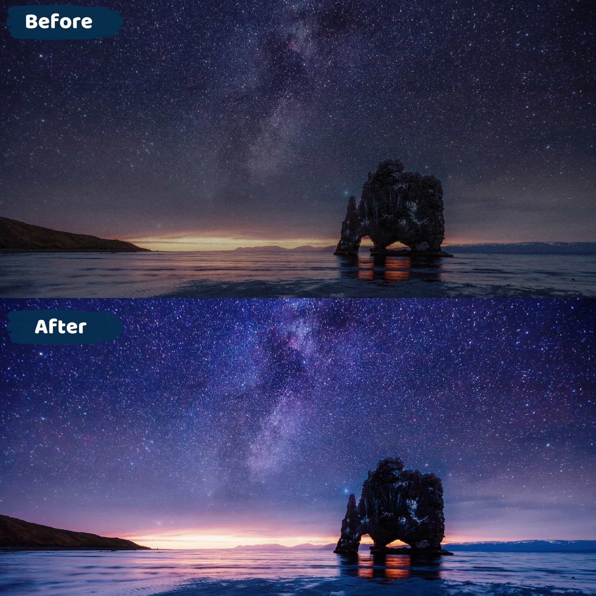 25 Astrophotography Lightroom Night Presets | Milky Way Night Sky ...